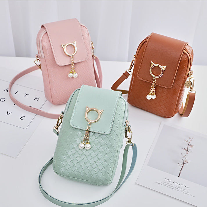 Woven Pearl Tassel Mobile Phone Bags For Women – Sallye Shop