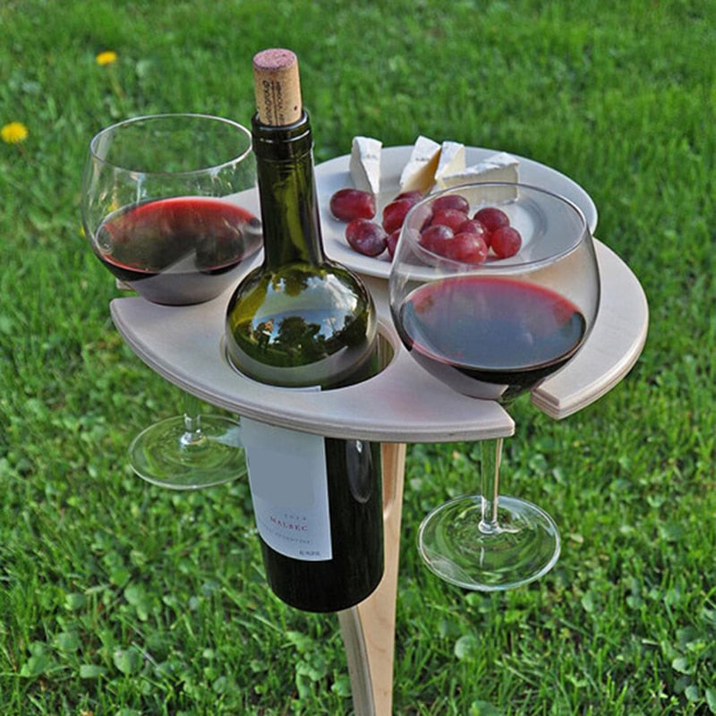 Outdoor Wooden Foldable Round Wine Table – Sallye Shop