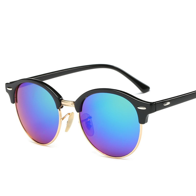 Fashionable Round Metal Frame Sunglasses For Women – Sallye Shop
